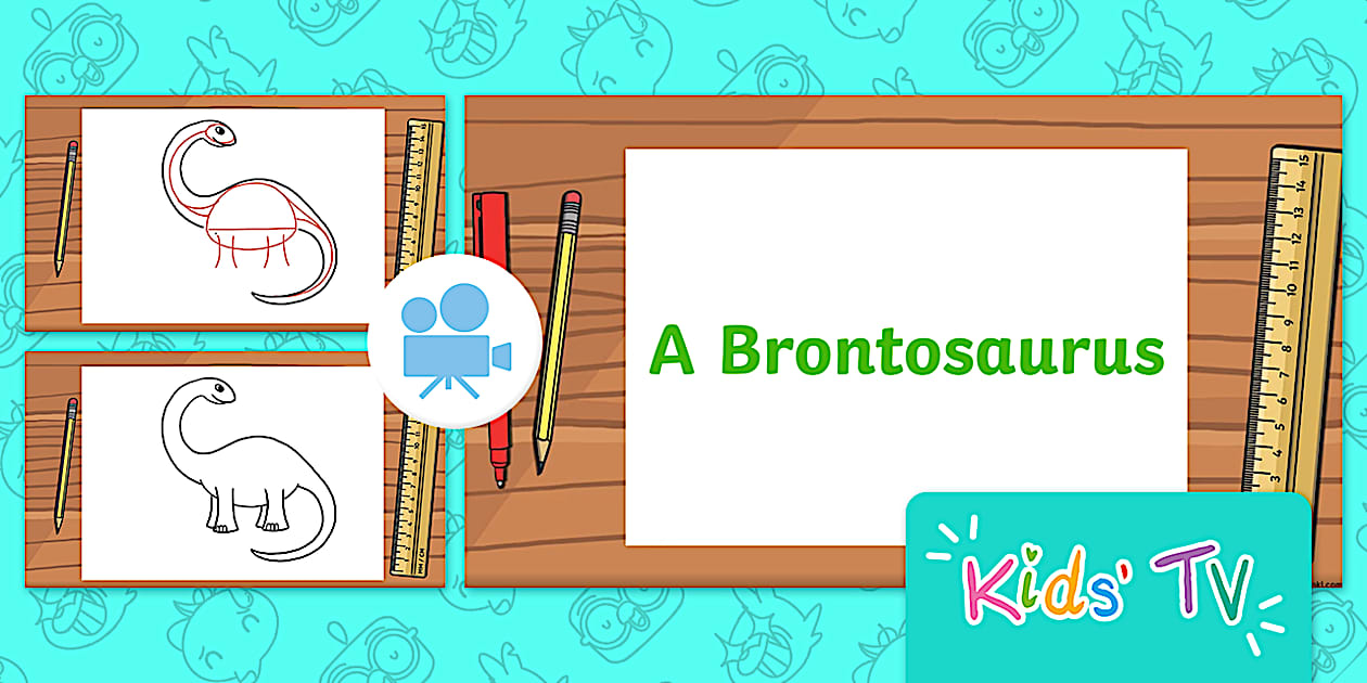 How to Draw a Brontosaurus | Twinkl Kid's TV (Teacher-Made)