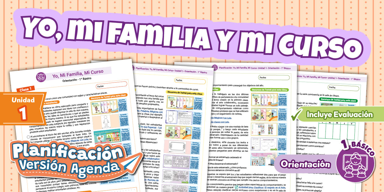 Planificación |Orientación |Unidad 1| 1° Básico |Comunidad