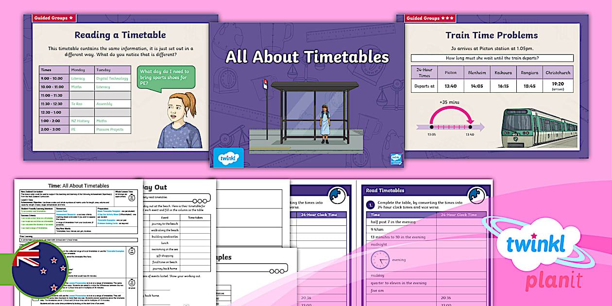 Level 3 Time: Read Timetables Lesson 1 (teacher made)