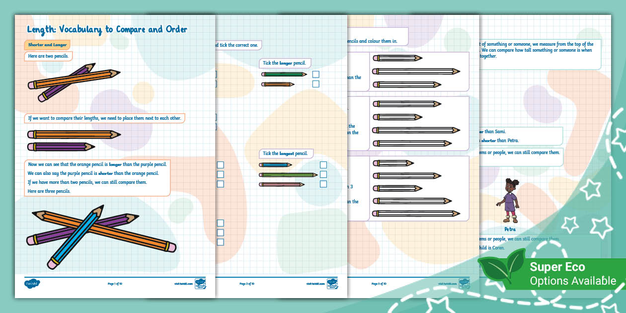 Length: Vocabulary to Compare and Order (Ages 5 - 6)