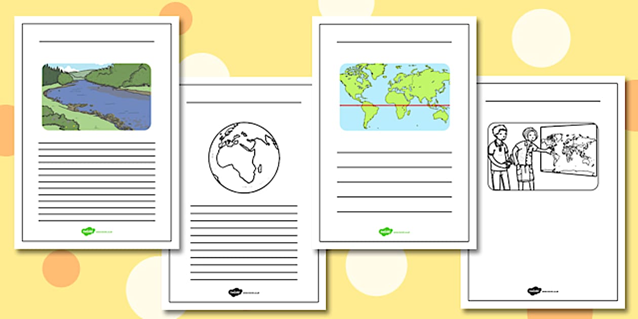 Editable What a Wonderful World Writing Frames - Twinkl