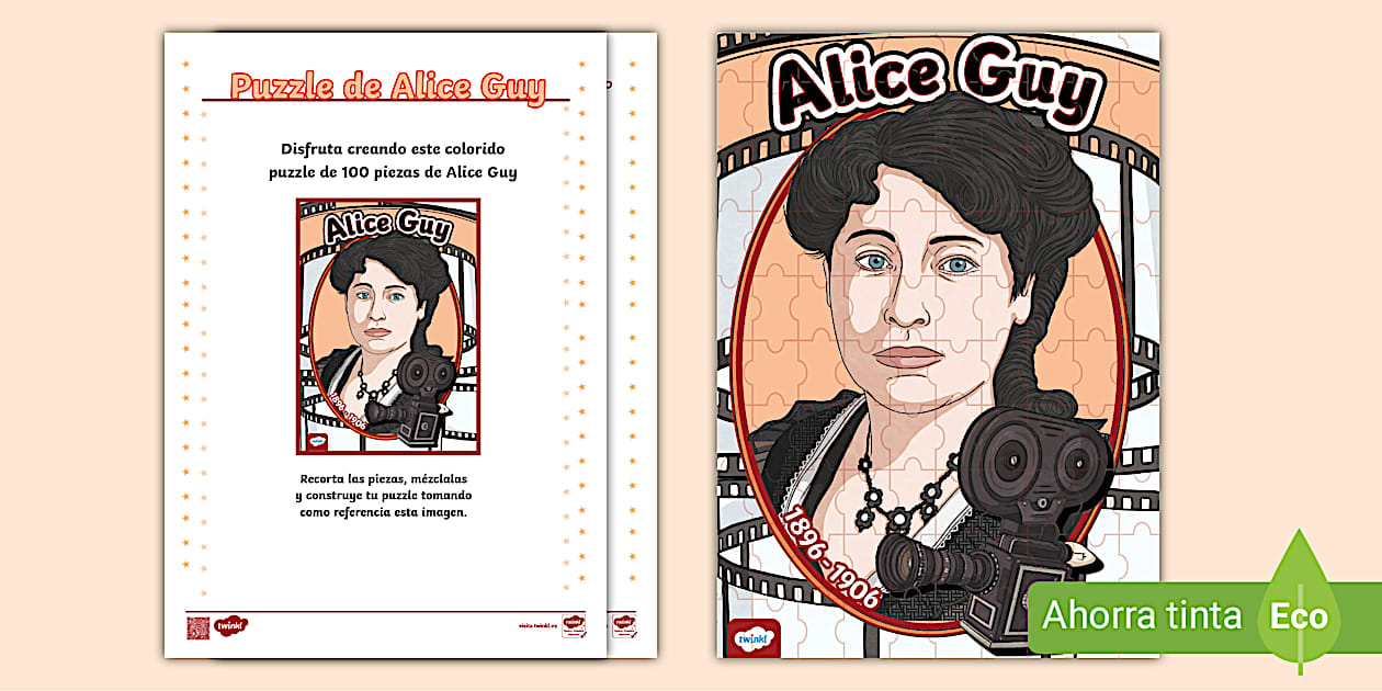 Puzzle: Alice Guy (teacher made) - Twinkl