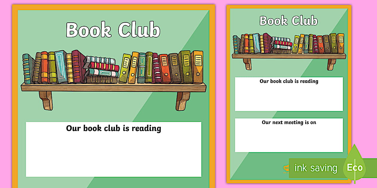 Editable Book Club A4 Display Poster (Teacher-Made) - Twinkl