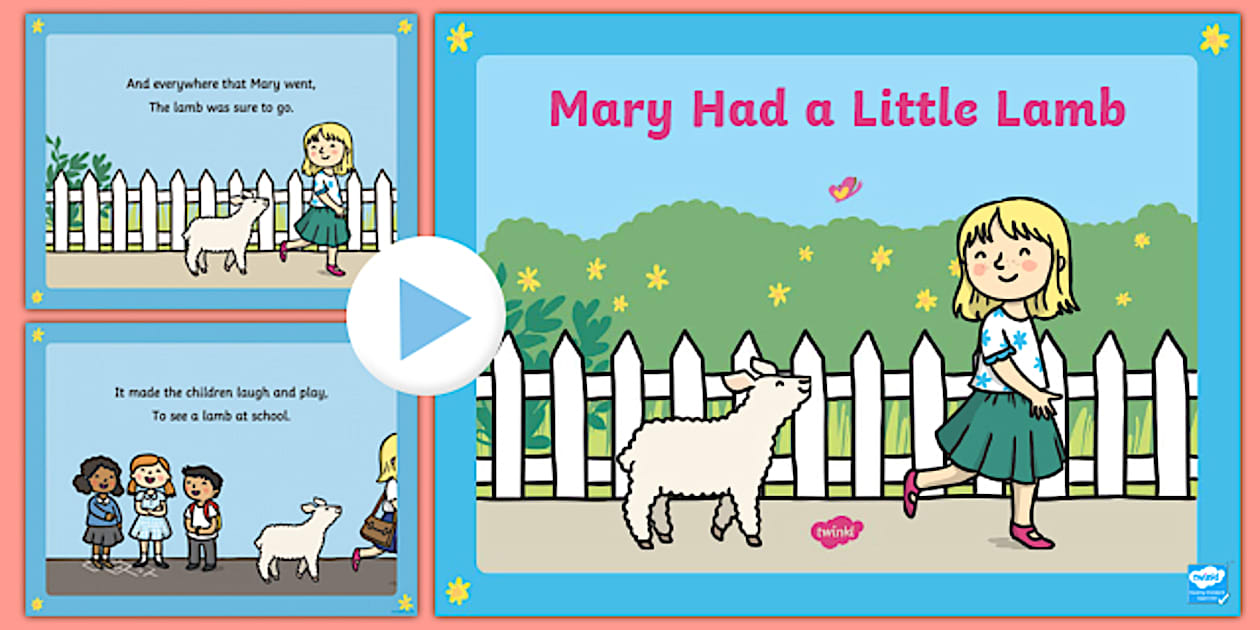 Mary Had a Little Lamb PowerPoint (Teacher-Made) - Twinkl