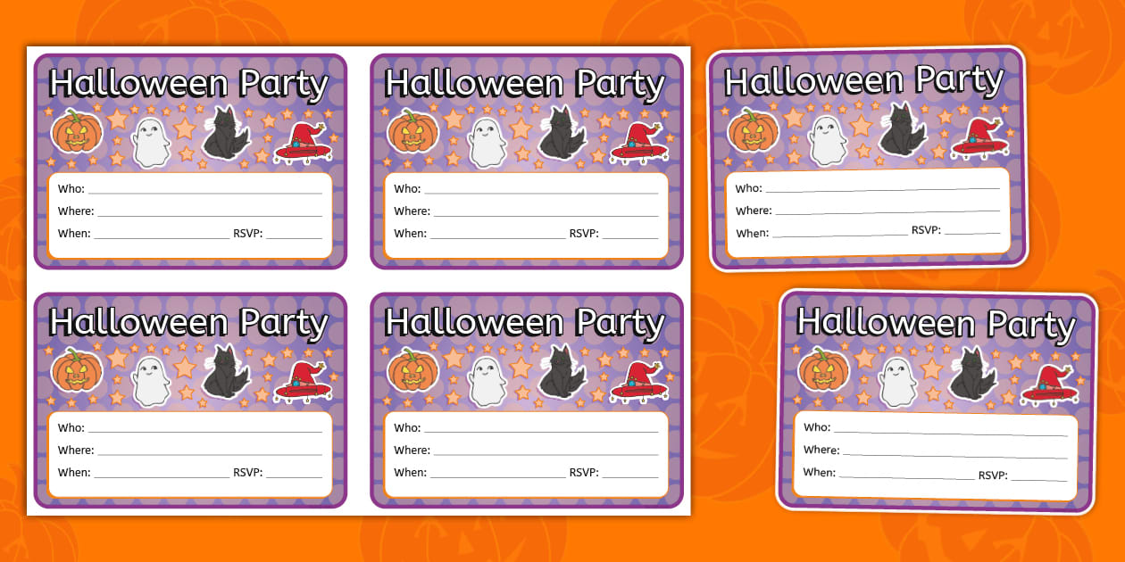 Spooky Halloween Party Invitation (teacher made) - Twinkl