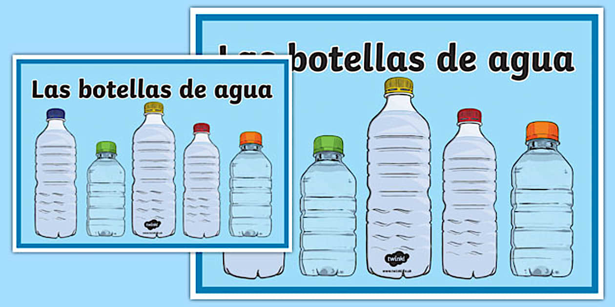 Cartel Las botellas de agua (teacher made) - Twinkl