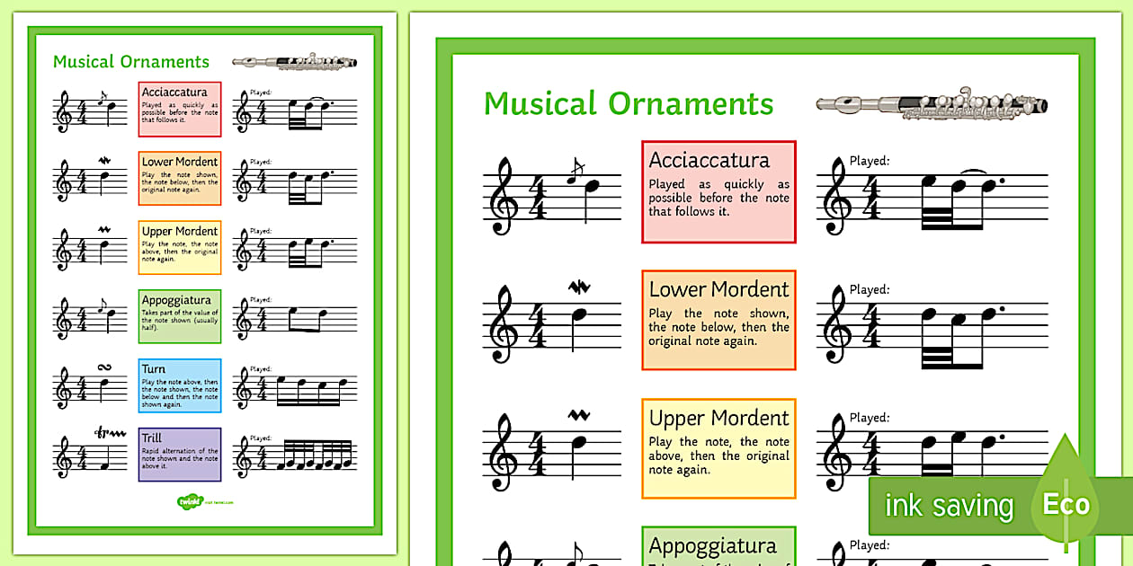 Musical Ornaments Display Poster (Teacher-Made) - Twinkl