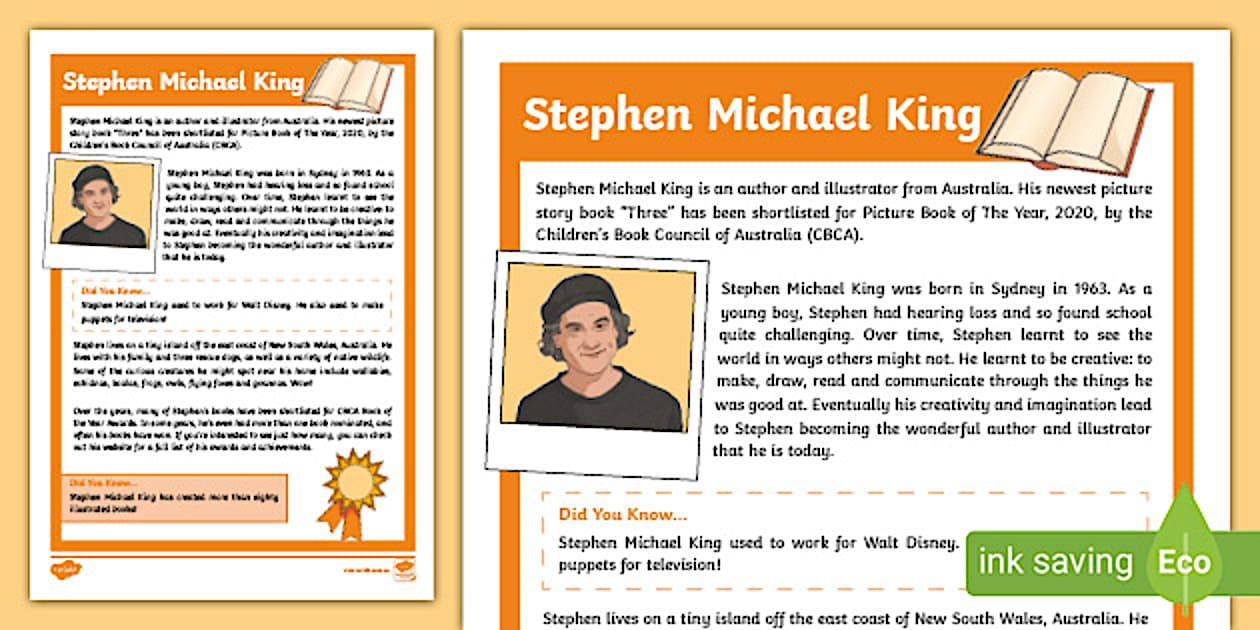 Stephen Michael King Fact File
