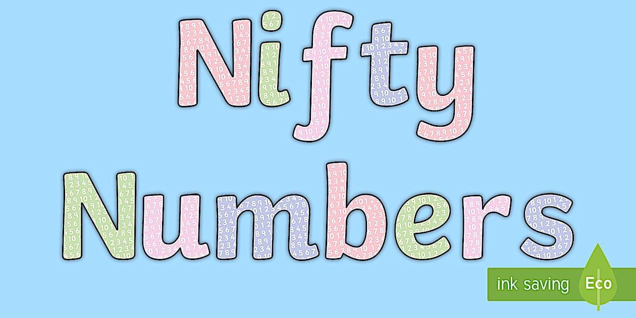 Numbers-Themed Nifty Numbers Display Lettering - Twinkl