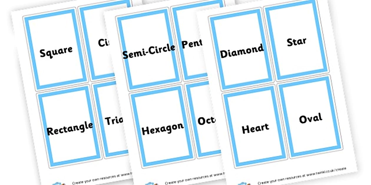 Shape Name Cards (teacher made) - Twinkl