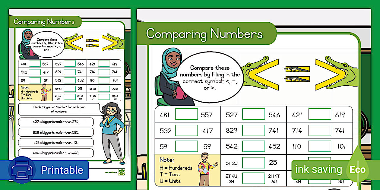 Grade 3 Maths: Comparing Numbers 1 (teacher made) - Twinkl