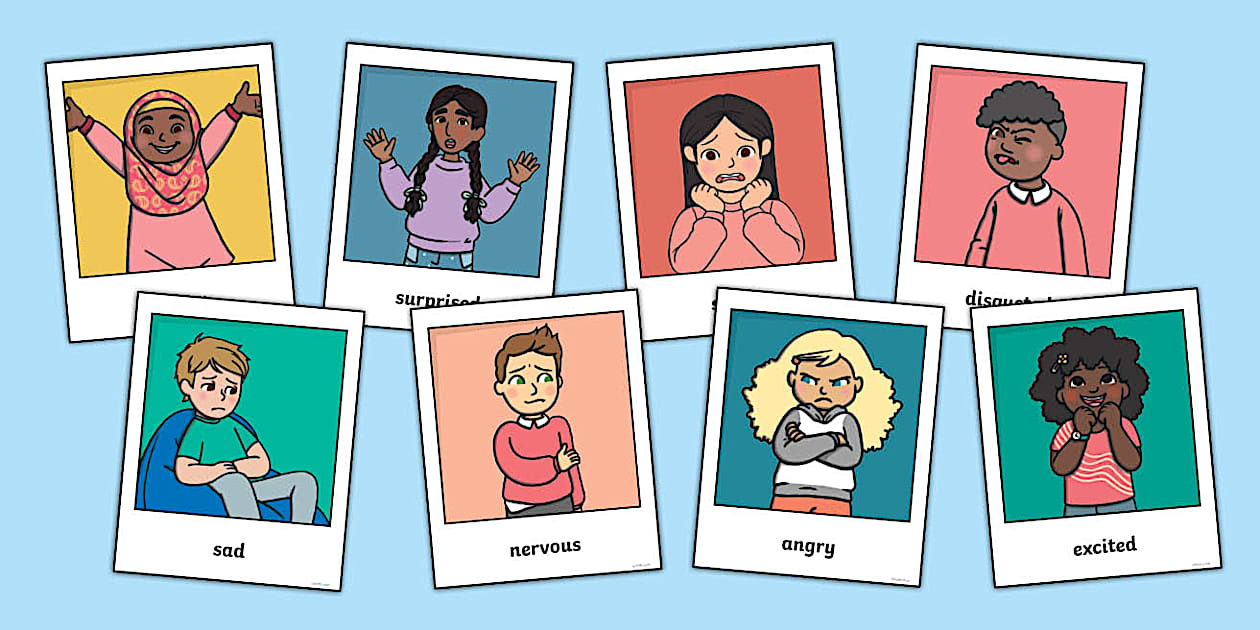 Emotions Instant Photo Style Display Images (teacher made)