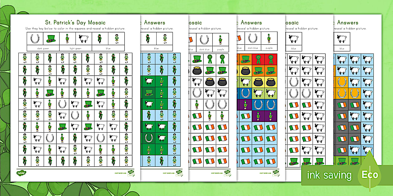 St. Patrick's Day Mosaic Activity | Arts & Crafts