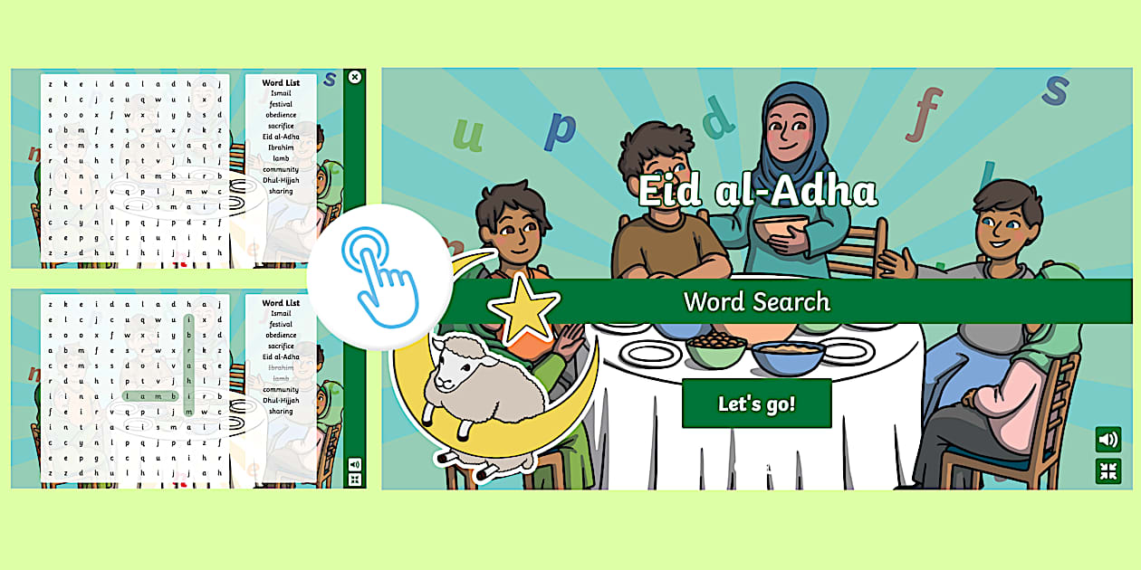 Eid al-Adha Interactive Word Search (teacher made) - Twinkl