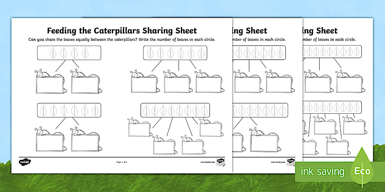 Feeding the Caterpillars Worksheet (teacher made) - Twinkl