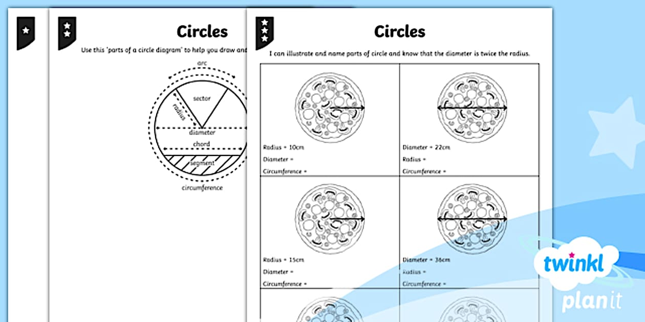 PlanIt Maths Y6 Properties of Shapes: Parts of Circles Home Learning Tasks