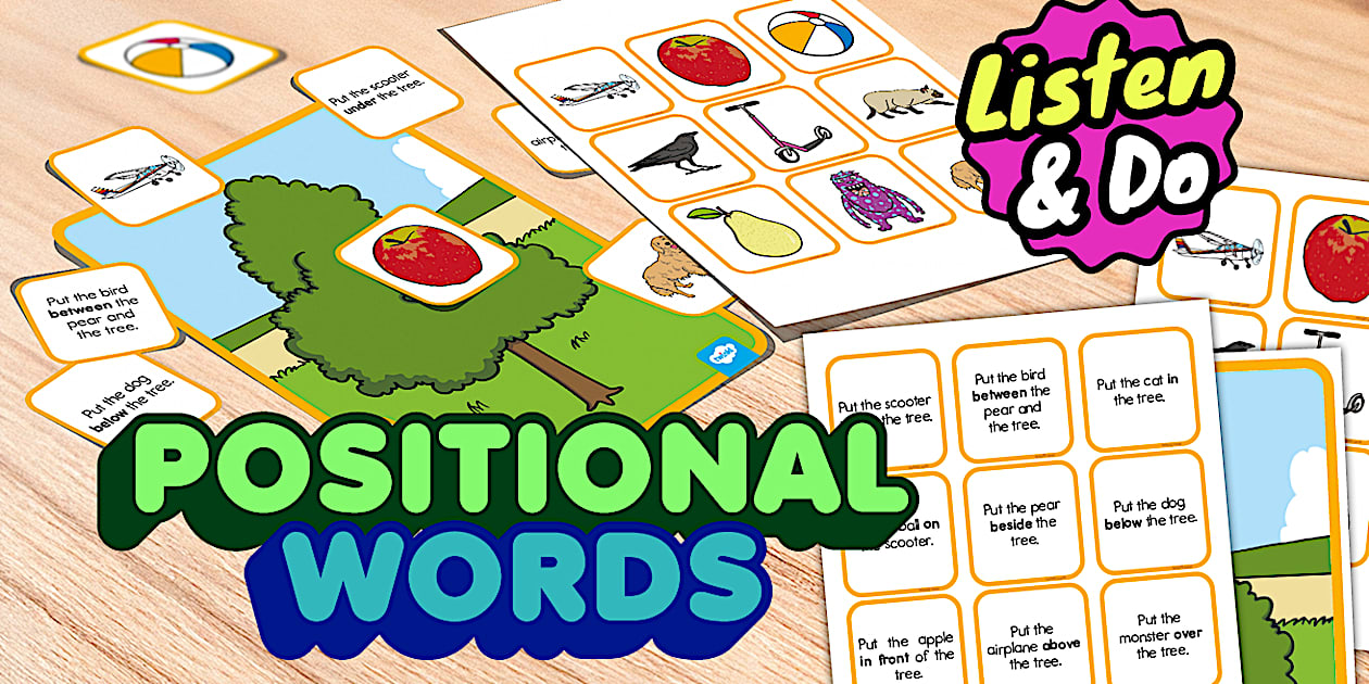Positional Words Listen and Follow the Directions Activity