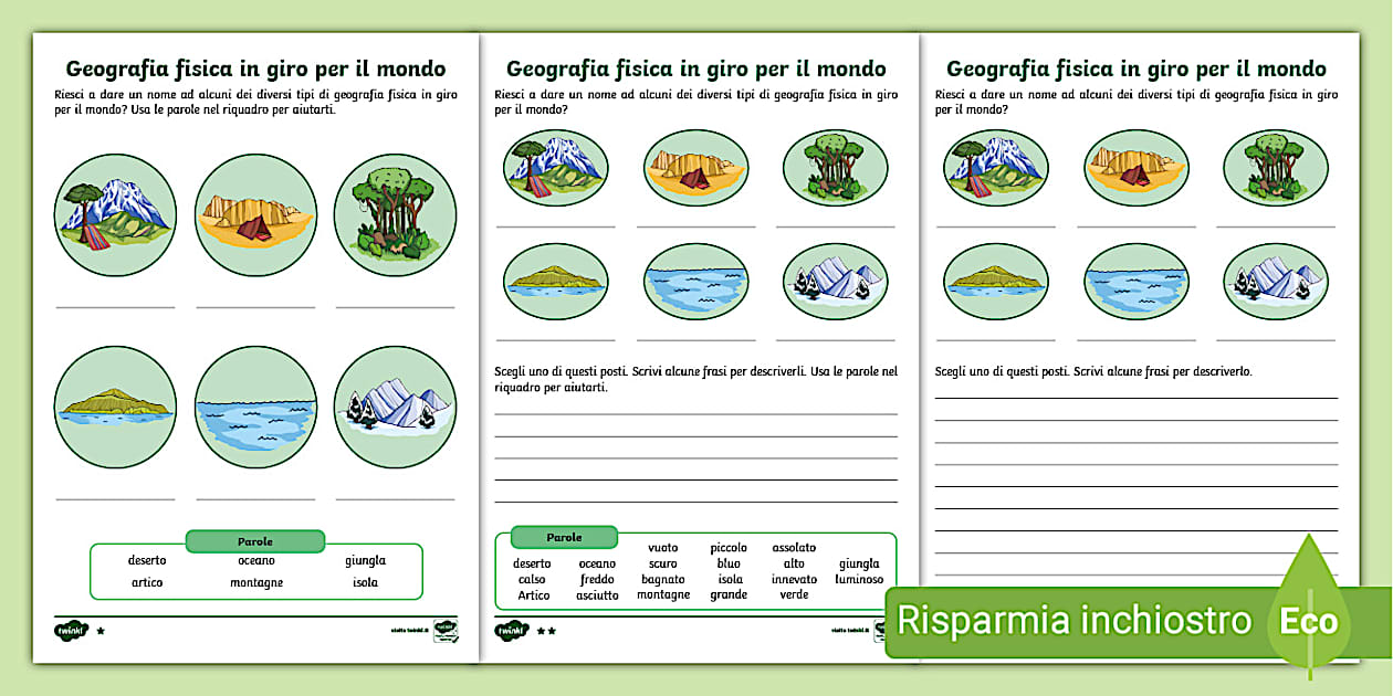 Le parole della geografia | Classe Terza | Twinkl - Twinkl