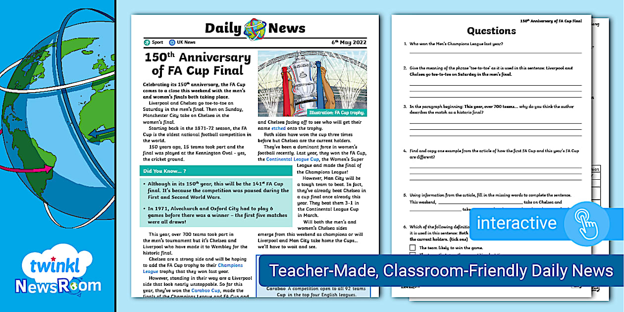 Interactive PDF: Daily NewsRoom Article - FA Cup Final 150th ...