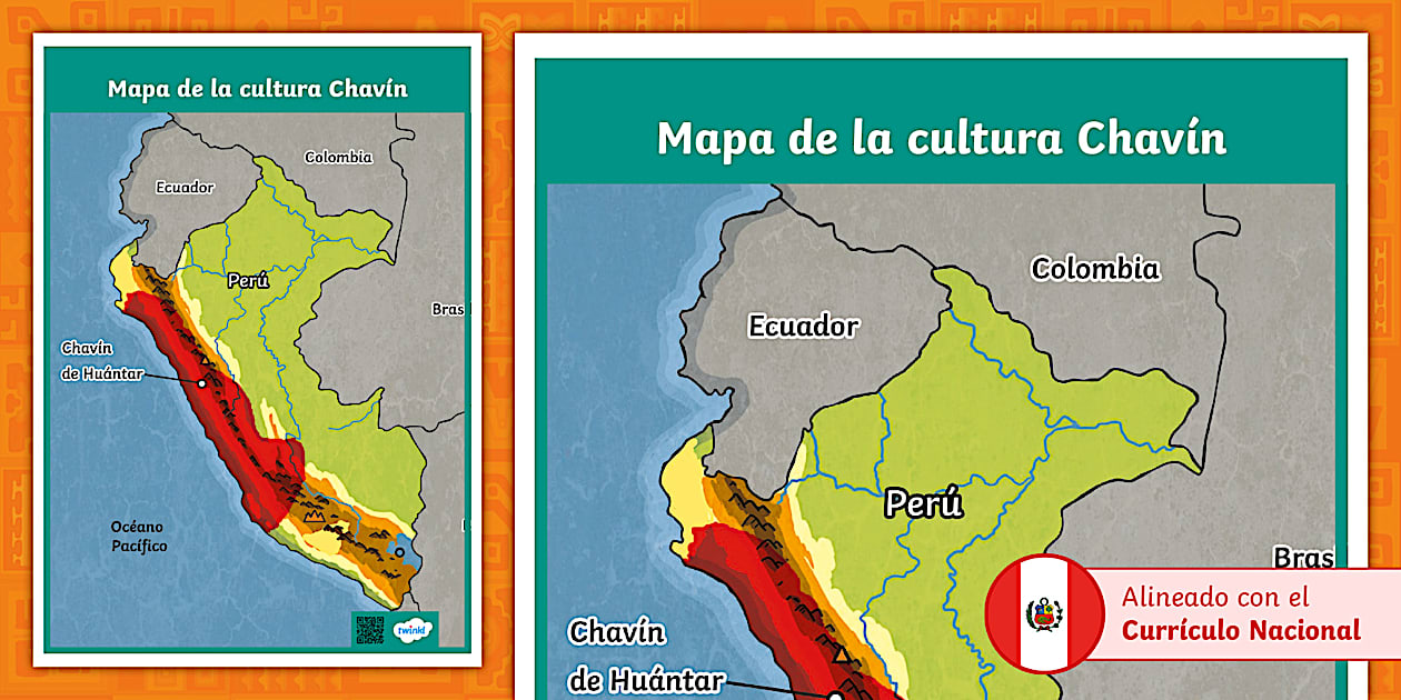 Mapa de la cultura Chavín | Materiales Educativos Twinkl