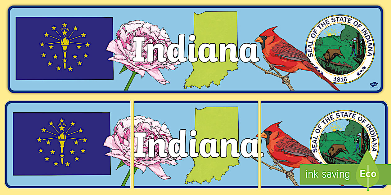 Indiana Banner (Teacher-Made) - Twinkl