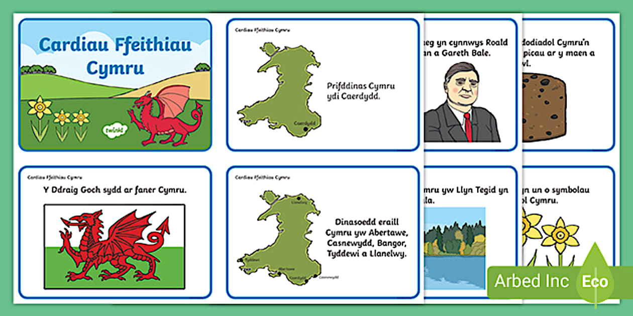 Cardiau Ffeithiau am Gymru - Adnoddau Dysgu (teacher made)