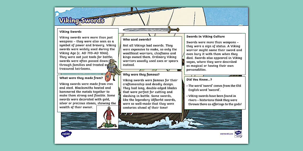 Viking Swords Fact File (teacher made) - Twinkl
