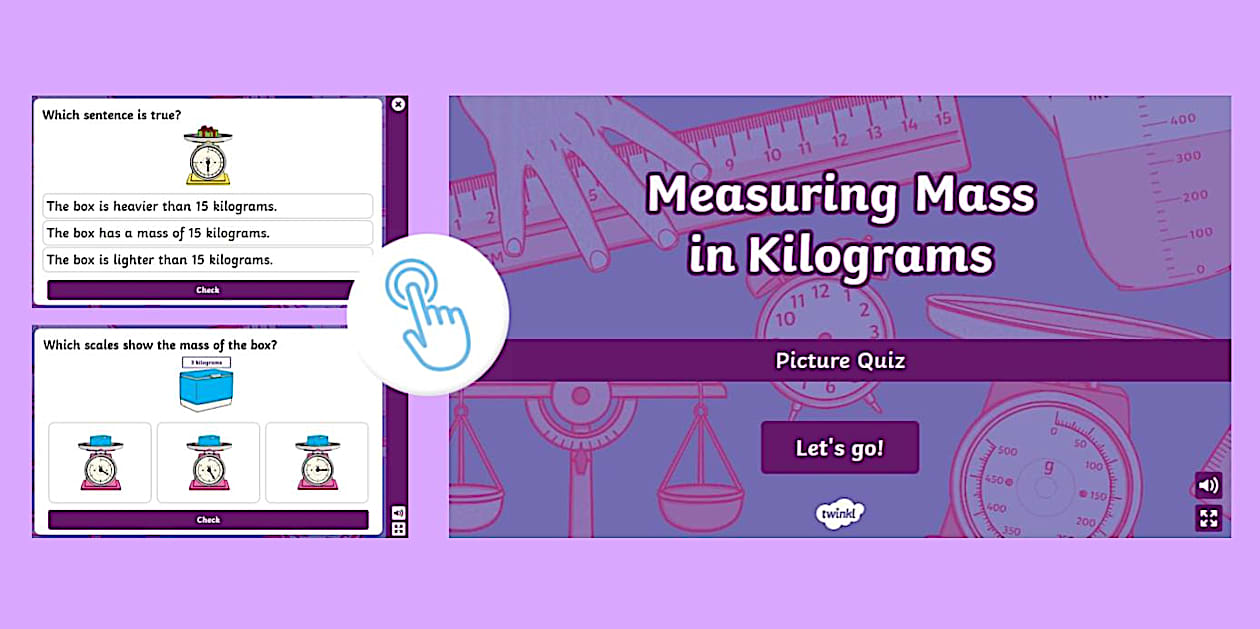 👉 Y2 Measuring Mass in Kilograms Maths Interactive Quiz