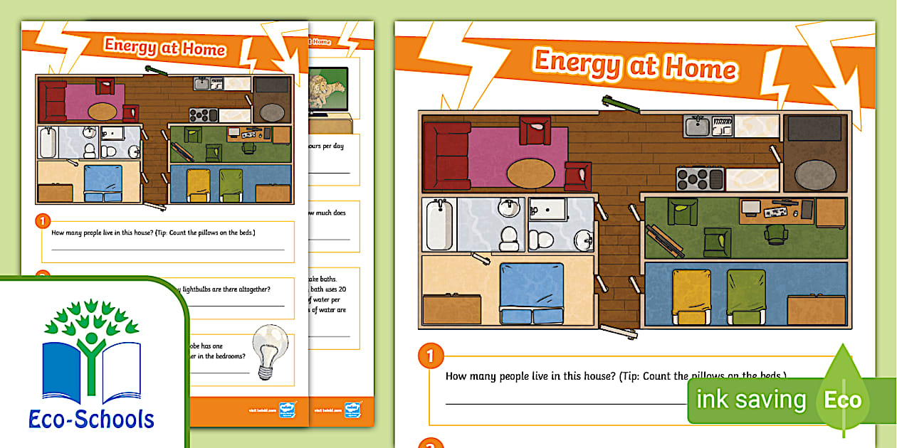 FREE! - Eco-Schools NI: Energy at Home Activity - Twinkl