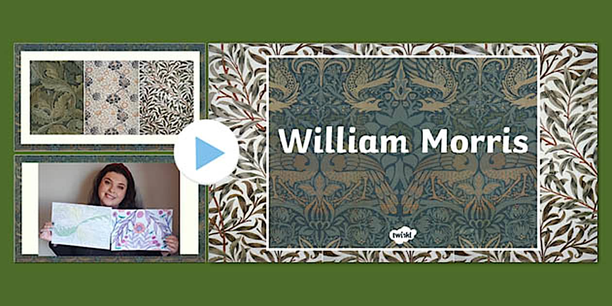 Gwers Fideo Papur Wal William Morris (teacher made) - Twinkl