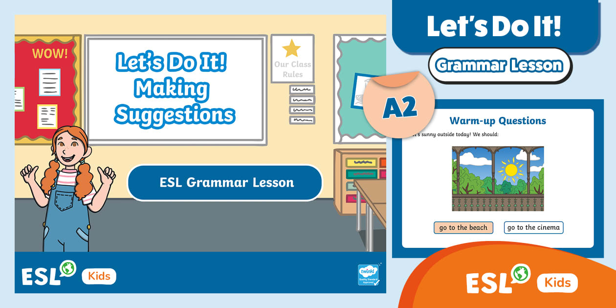 ESL Making Suggestions Lesson {Kids}