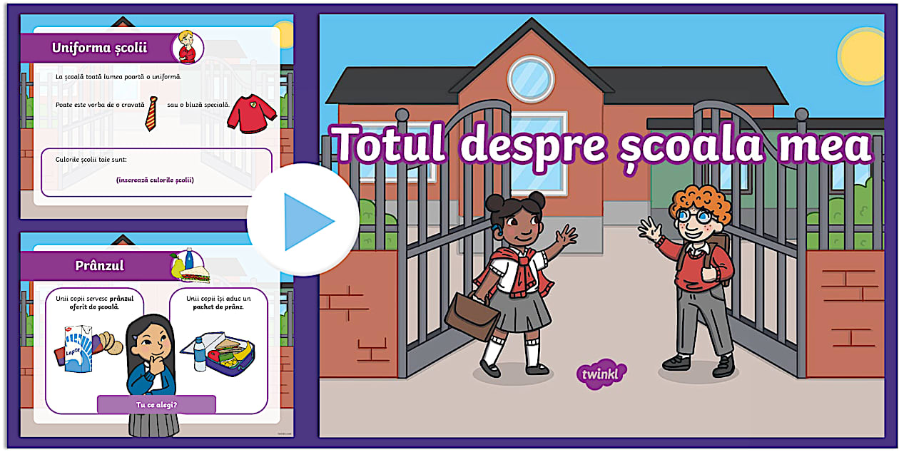 Prima zi de școală la clasa pregătitoare - PowerPoint