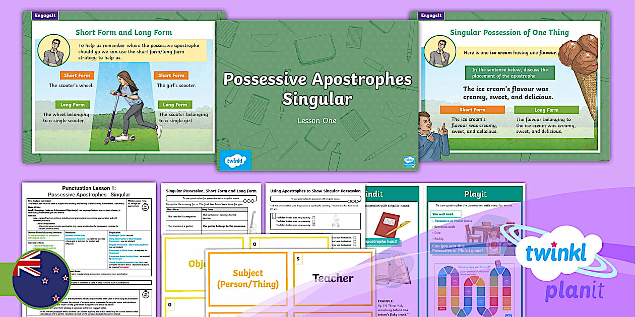 Phase 2 Writing: Punctuation: What Are Singular Posessive Apostrophes?