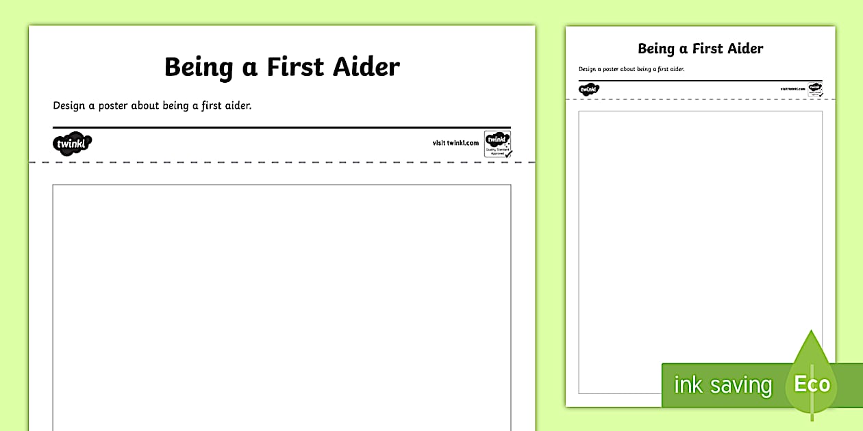 Being a First Aider Poster Activity (teacher made) - Twinkl