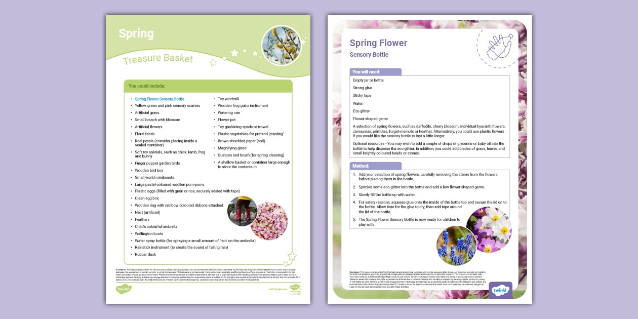Spring Treasure Basket Ideas | Sensory | Twinkl - Twinkl