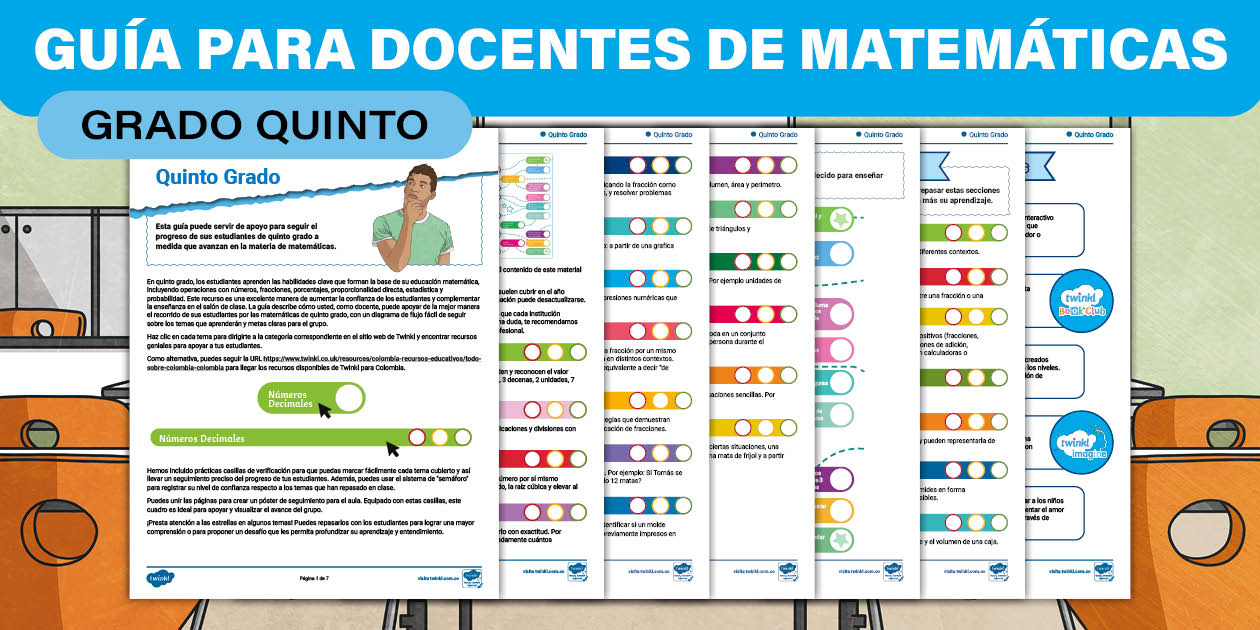 Guía de Matemáticas Quinto Grado - Twinkl Colombia