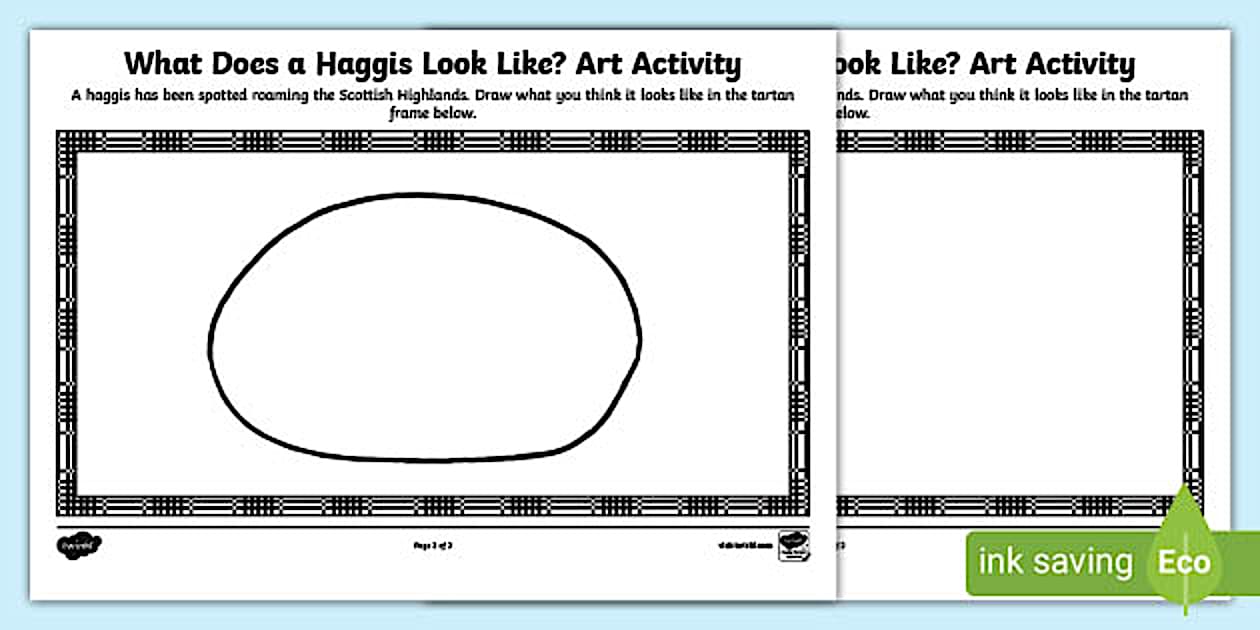 What Does a Haggis Look Like? Art Activity | CfE Resources