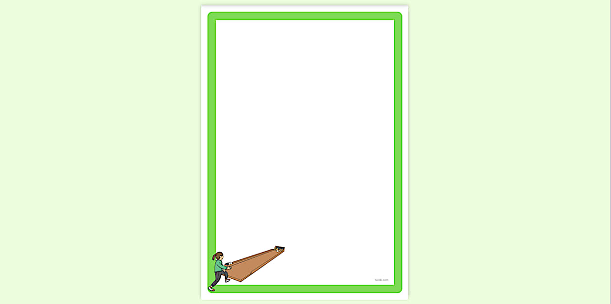 Simple Blank Person Playing Skittles Page Border | Twinkl