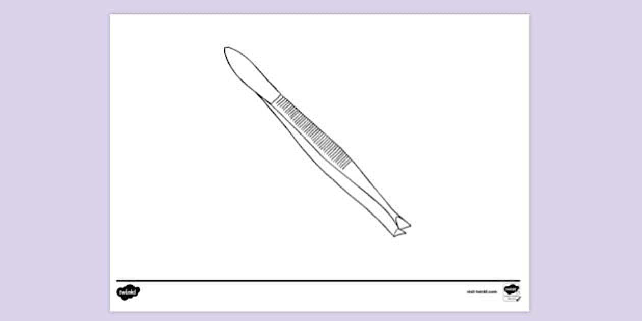 Tweezers Colouring | Colouring Sheets - Twinkl