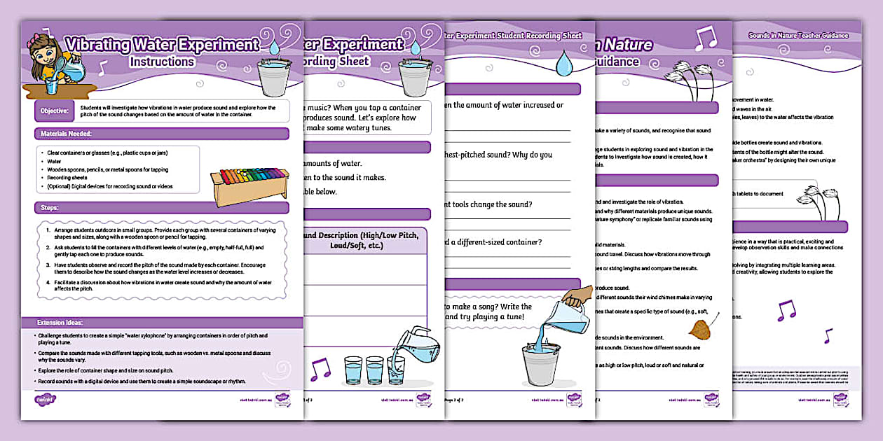 STEM Outdoors: Vibrating Water Experiment - Twinkl