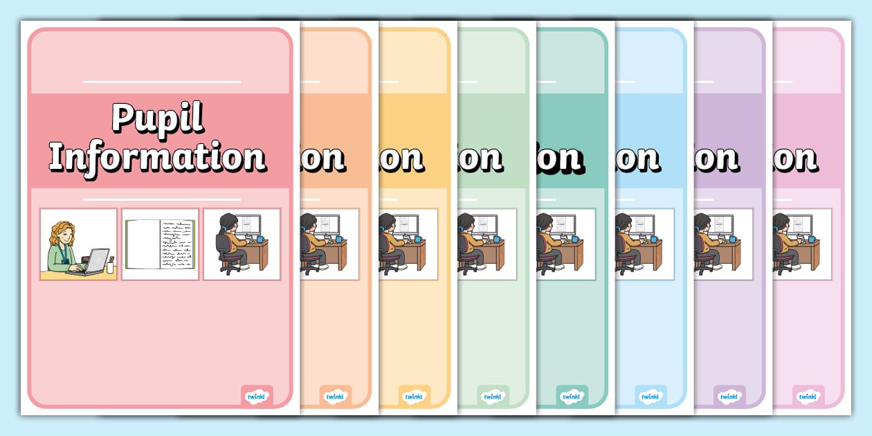 A4 Pupil Information Divider Covers (teacher made) - Twinkl