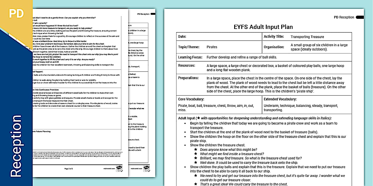 Transporting Treasure Adult Input Plan and Resource Pack