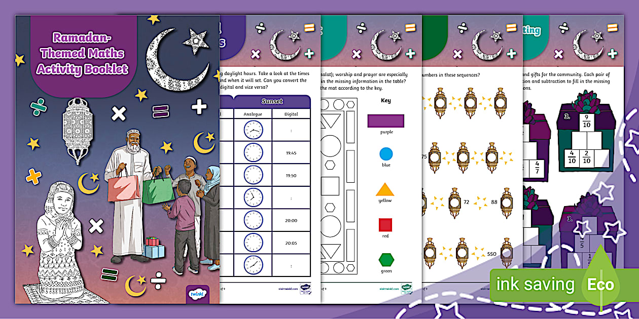 LKS2 Ramadan-Themed Maths Activity Booklet (Ages 7 - 9)