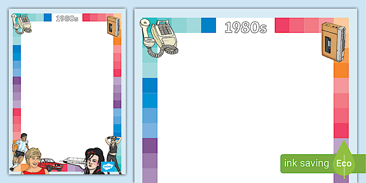 1980s Poster Template | KS2 History (teacher made) - Twinkl
