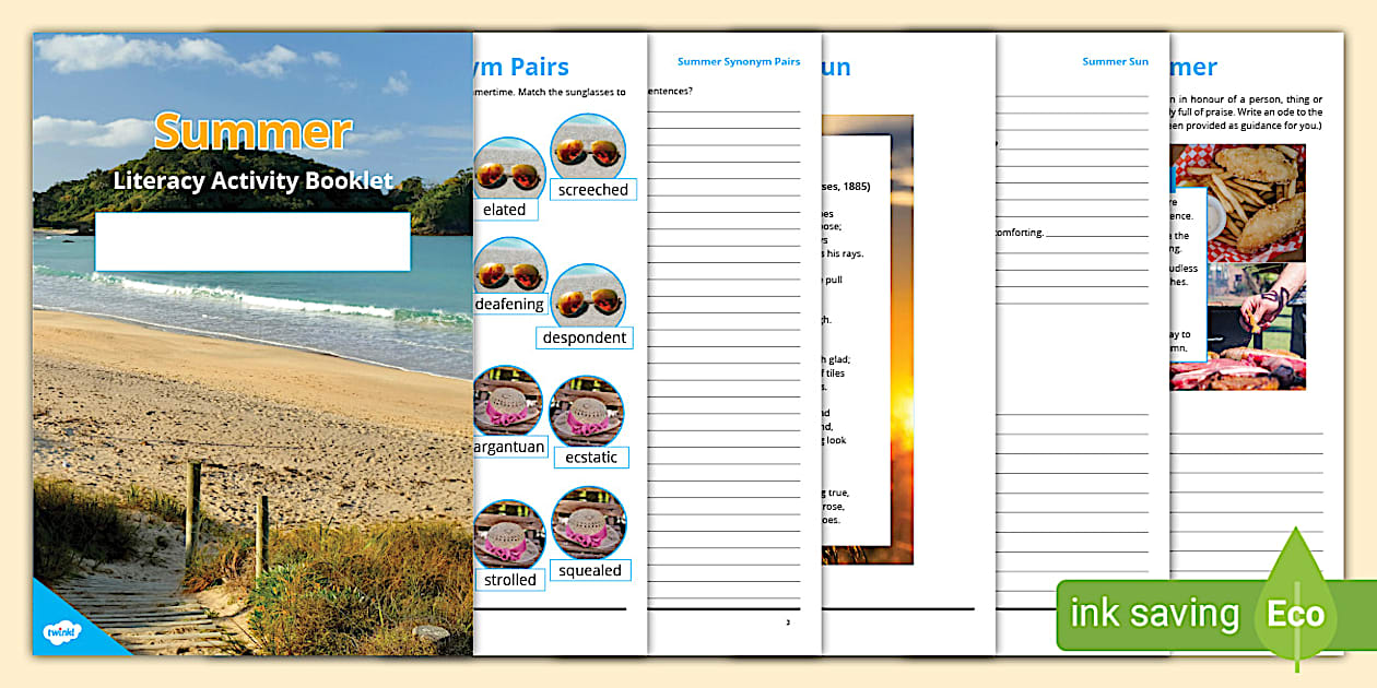 Level 4 Summer Literacy Activity Booklet (teacher made)