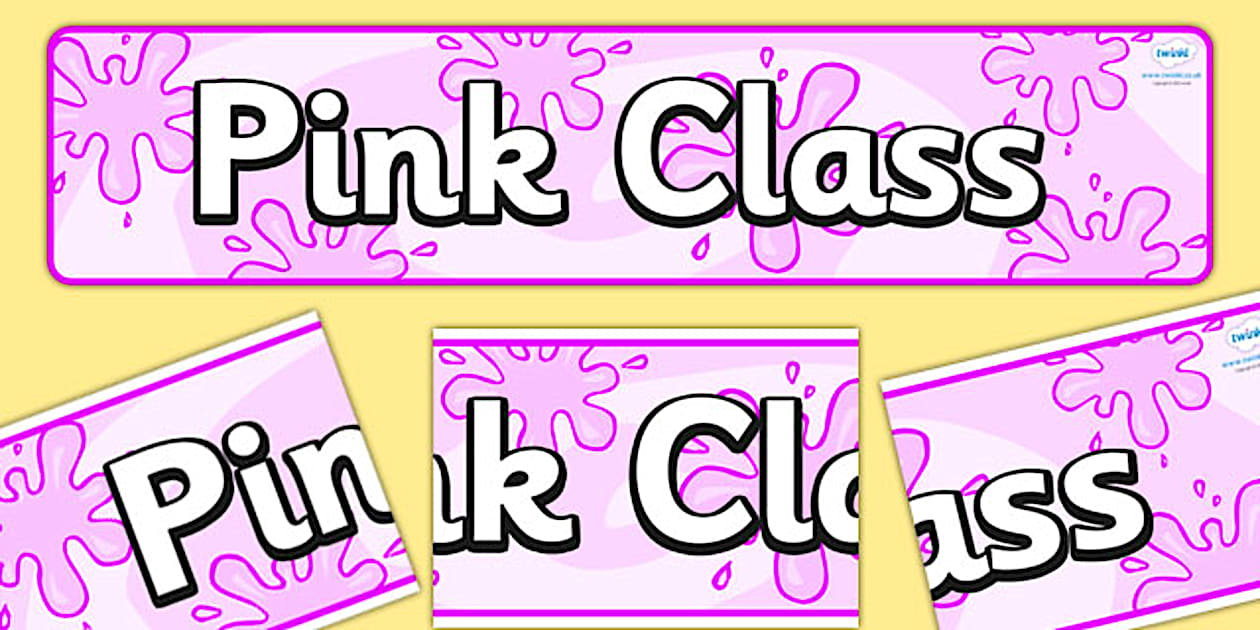 Pink Themed Classroom Display Banner (Teacher-Made) - Twinkl