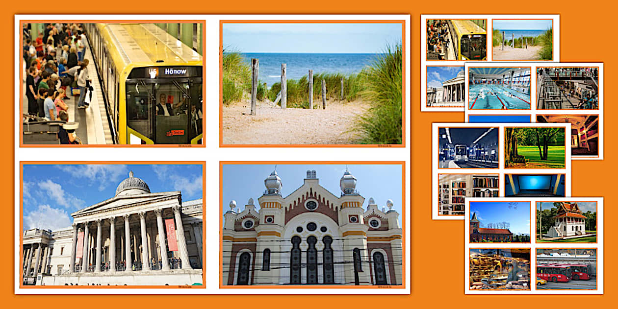 * NEW * Fotos de exposición: Lugares en la ciudad - Twinkl