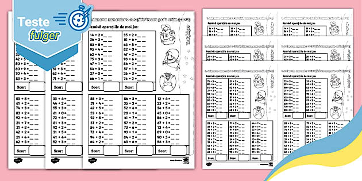 Adunarea ZU+U fără trecere peste ordin – Test fulger