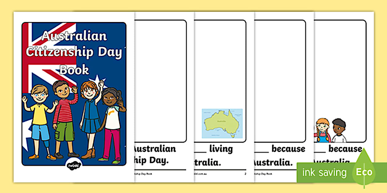 Australian Citizenship Day Writing Booklet (teacher made)