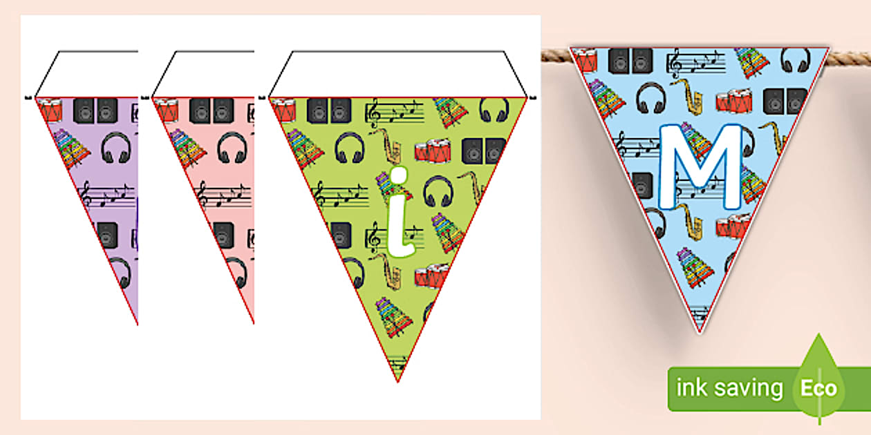 Music Area Bunting (teacher made) - Twinkl